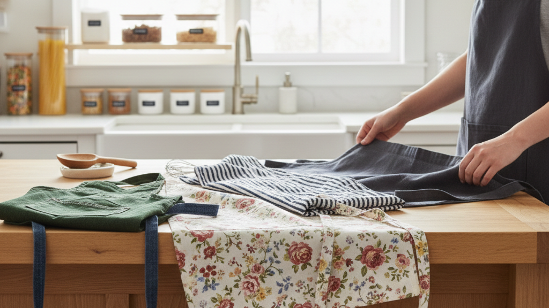 Best Kitchen Aprons for Daily Cooking – Loom Home Textiles